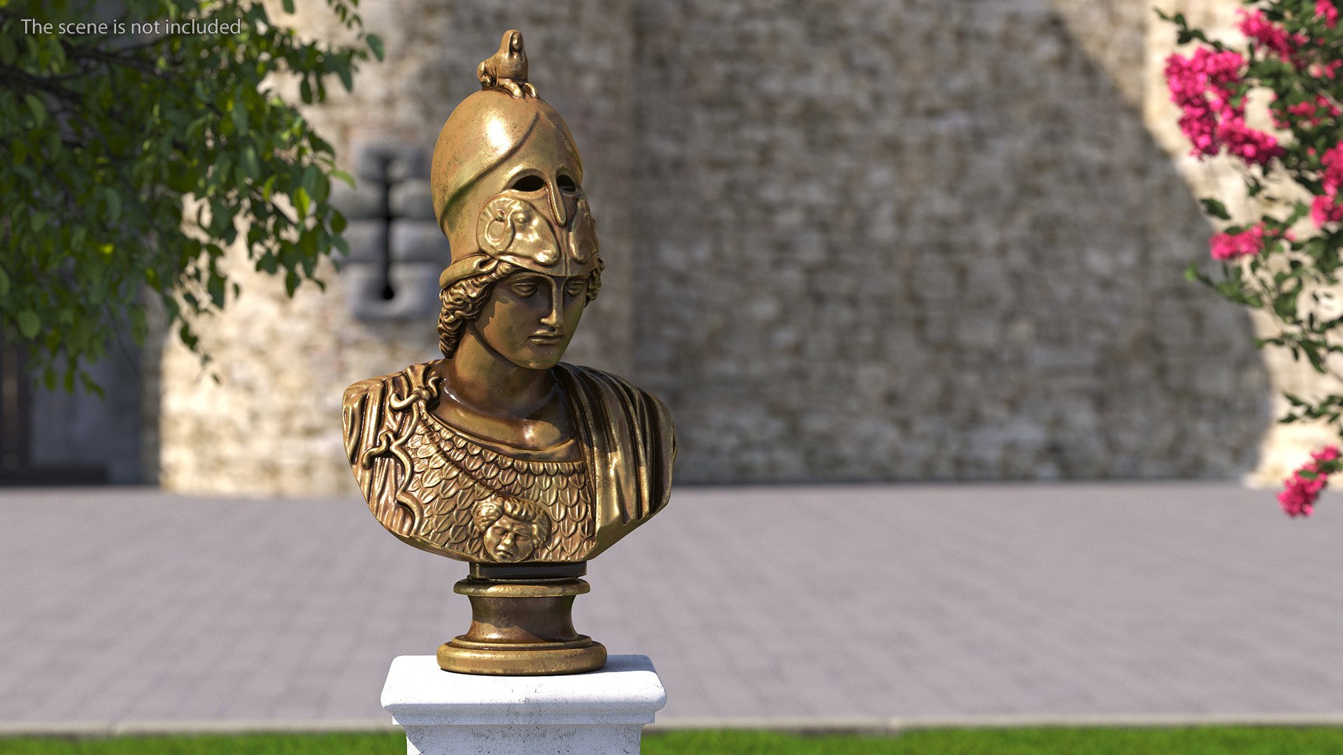 Head Sculpture Goddess Athena Bronze Model - TurboSquid 2080973