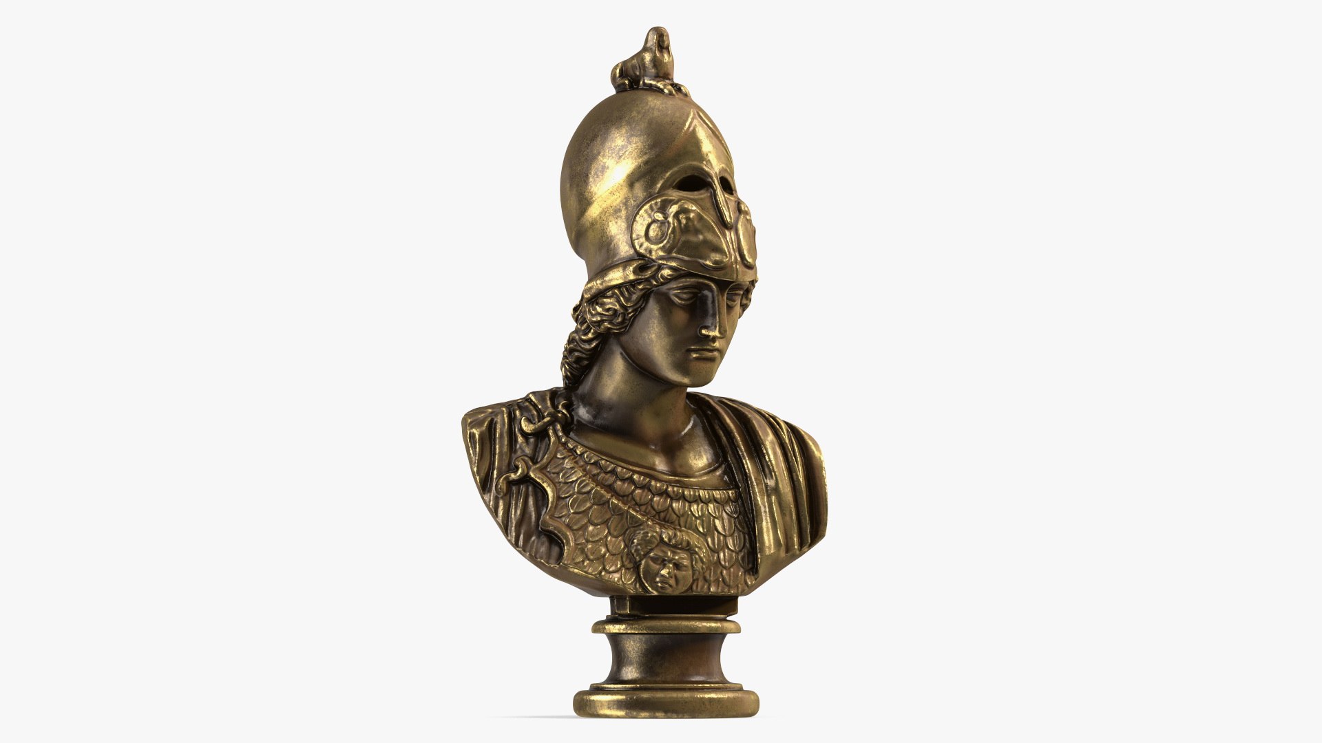 Head Sculpture Goddess Athena Bronze Model - TurboSquid 2080973