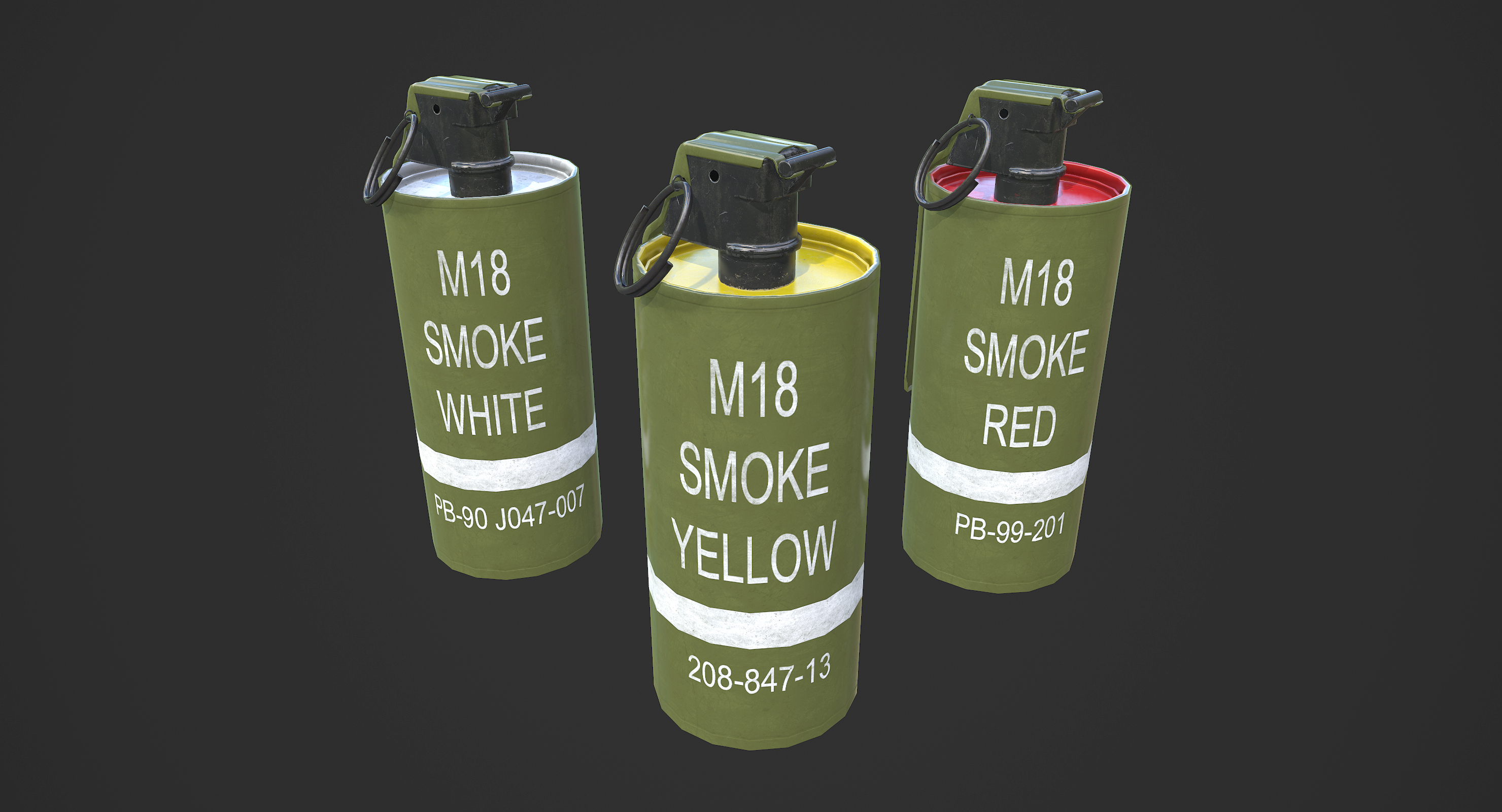 m18 smoke grenade 3d model