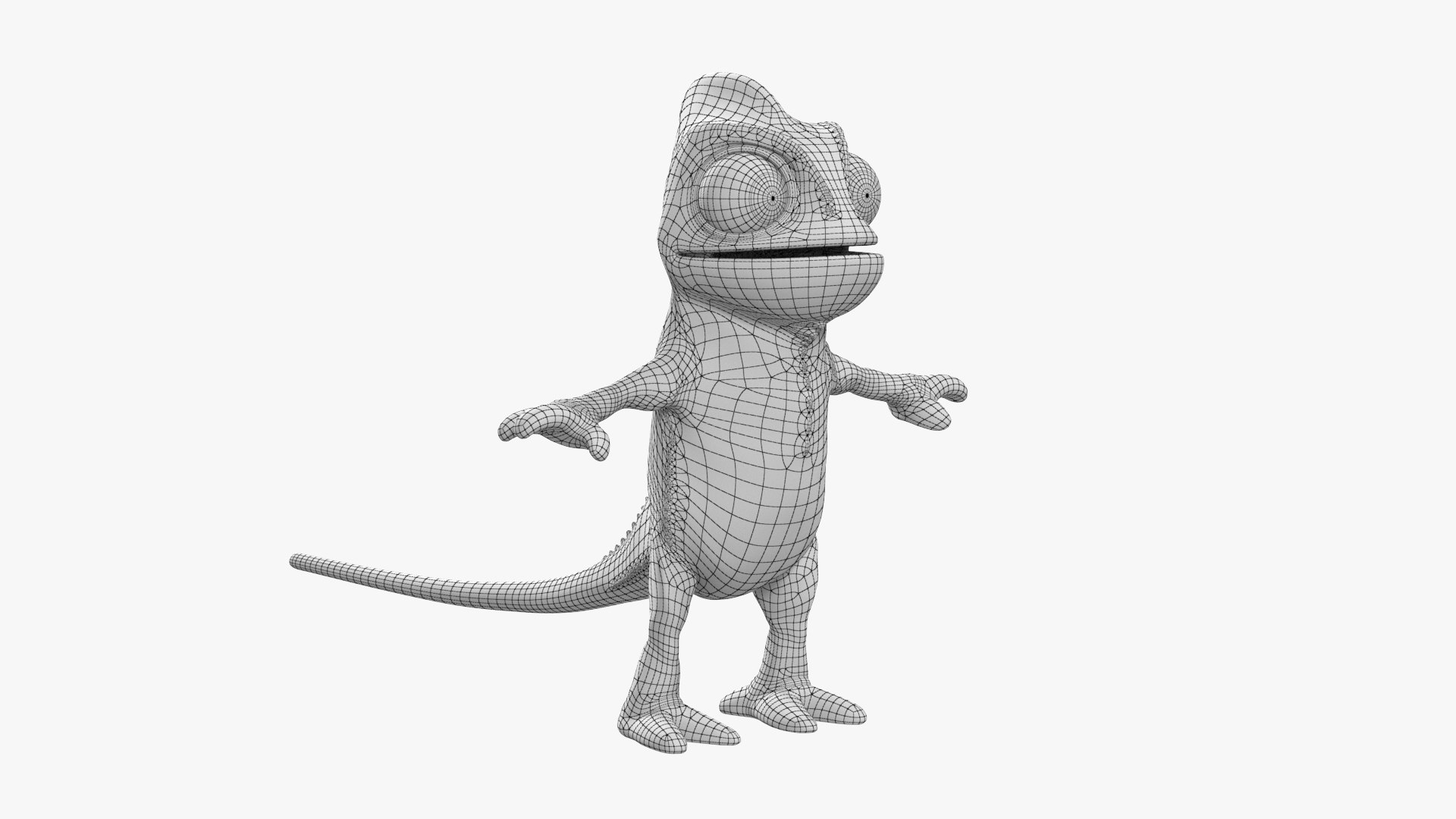 3D Cartoon Chameleon - TurboSquid 2131240
