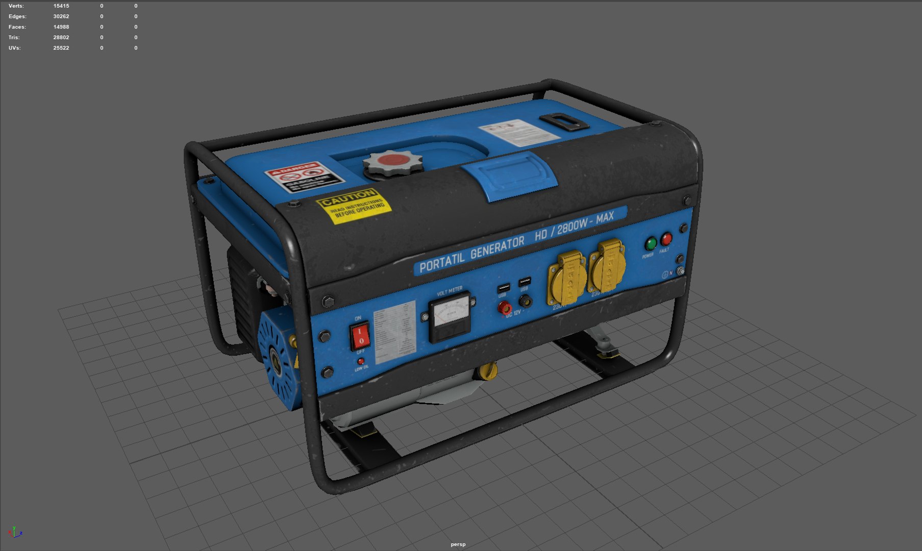 3D Electric Generator - TurboSquid 1878703