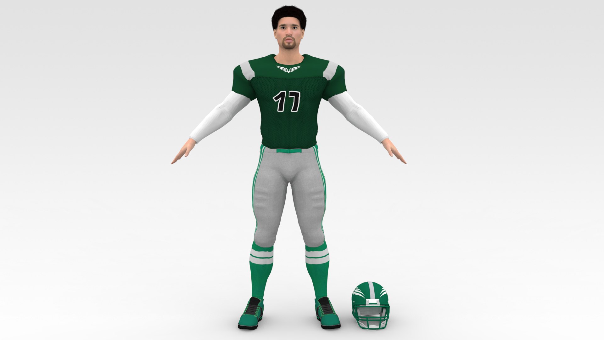 3D American Football Player V4 - TurboSquid 1801106