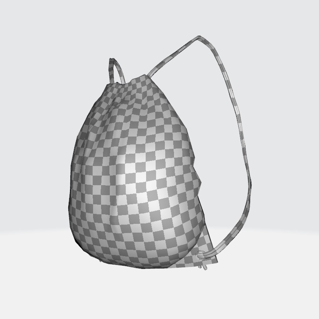 3D Brown Drawstring Bag - Realistic 3D Model Model - TurboSquid 2419960