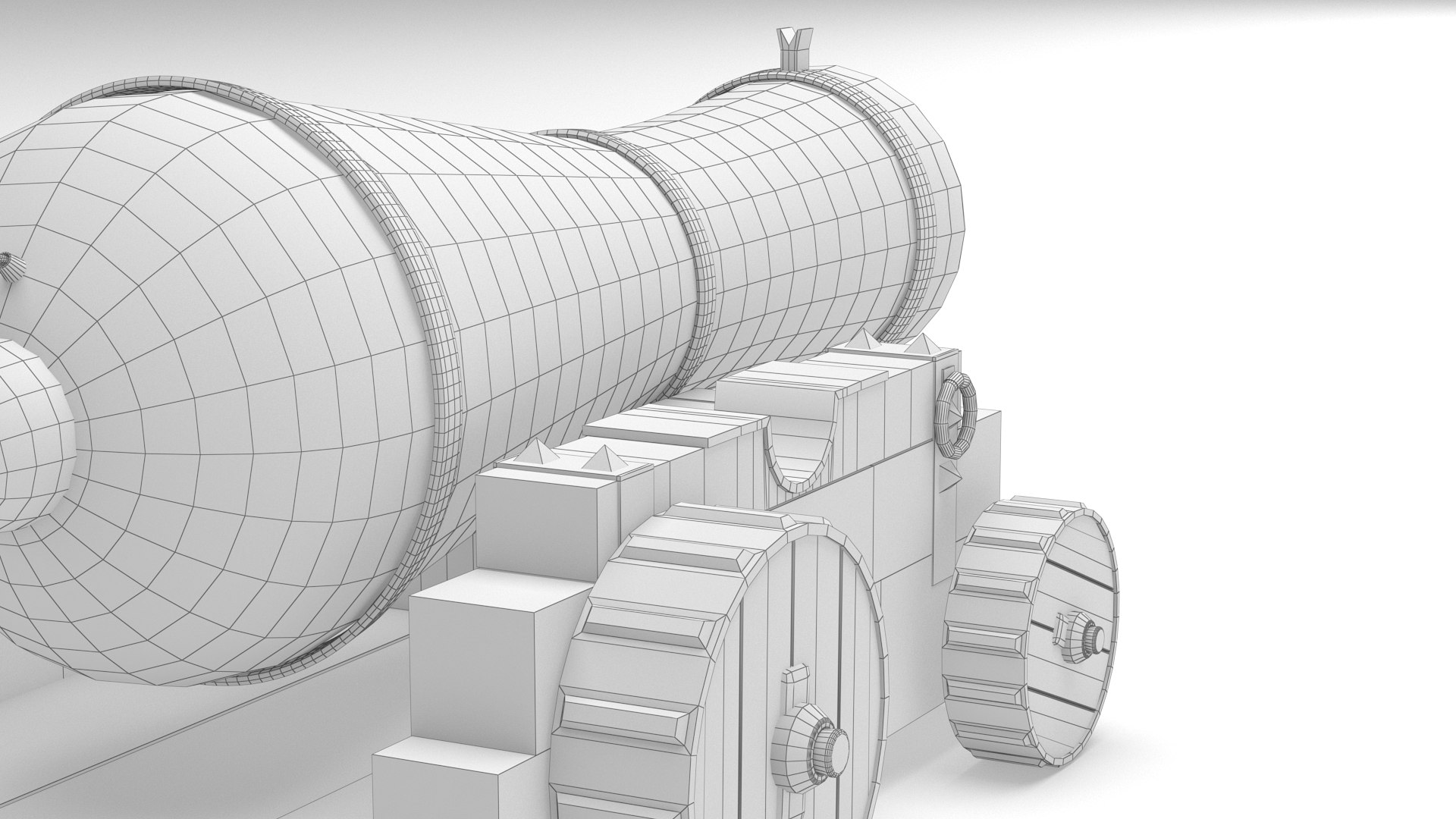 3D Cartoon Cannon - TurboSquid 1780656