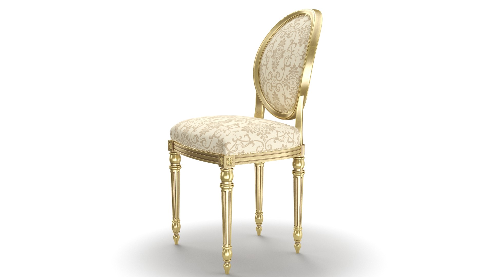 3D Golden Dining Chair - TurboSquid 1757719