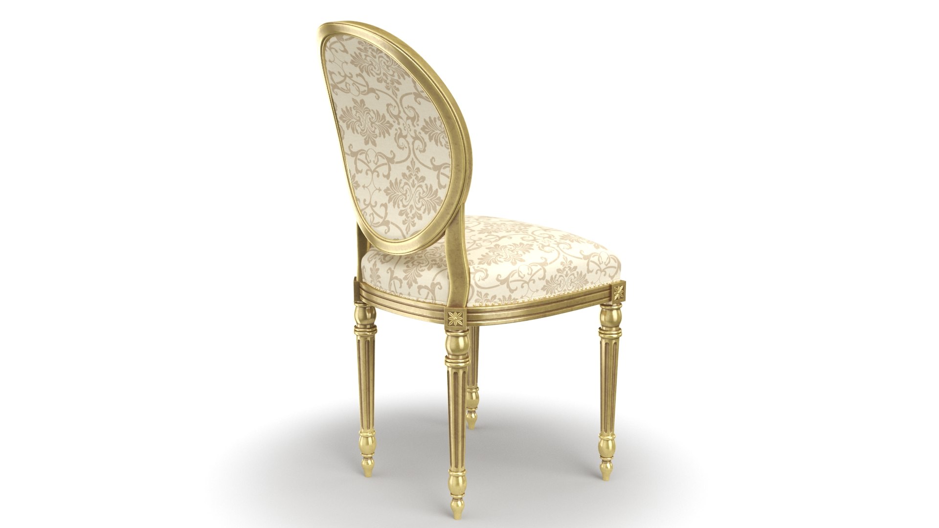 3D Golden Dining Chair - TurboSquid 1757719