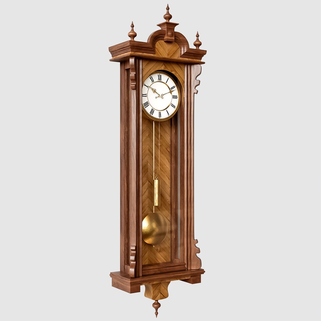 Antique Grandfather Clock 3D - TurboSquid 2231245