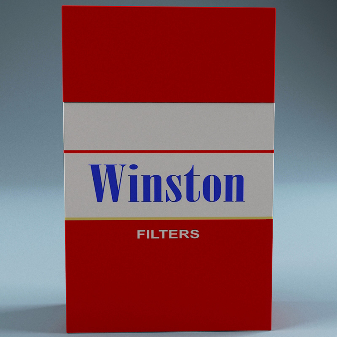 winston cigarettes 3d max