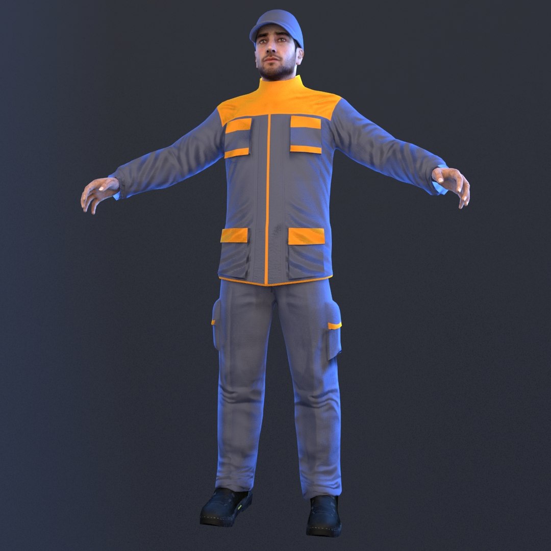 3D Mechanic Man - TurboSquid 1412362