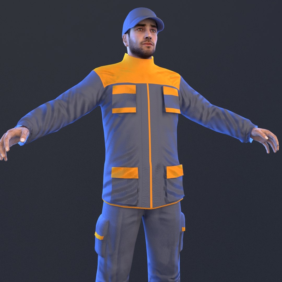 3D Mechanic Man - TurboSquid 1412362