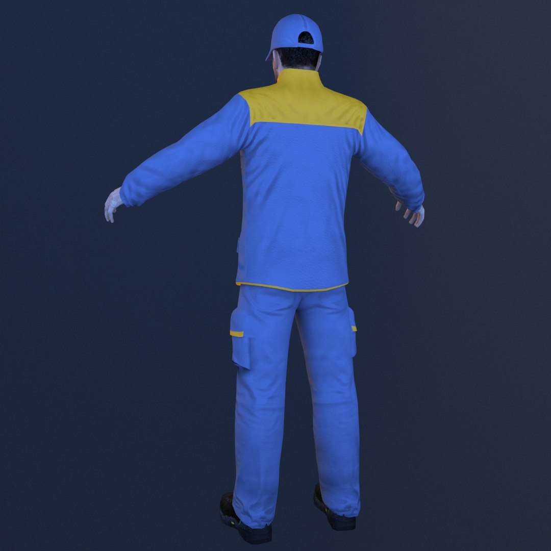 3D Mechanic Man - TurboSquid 1412362