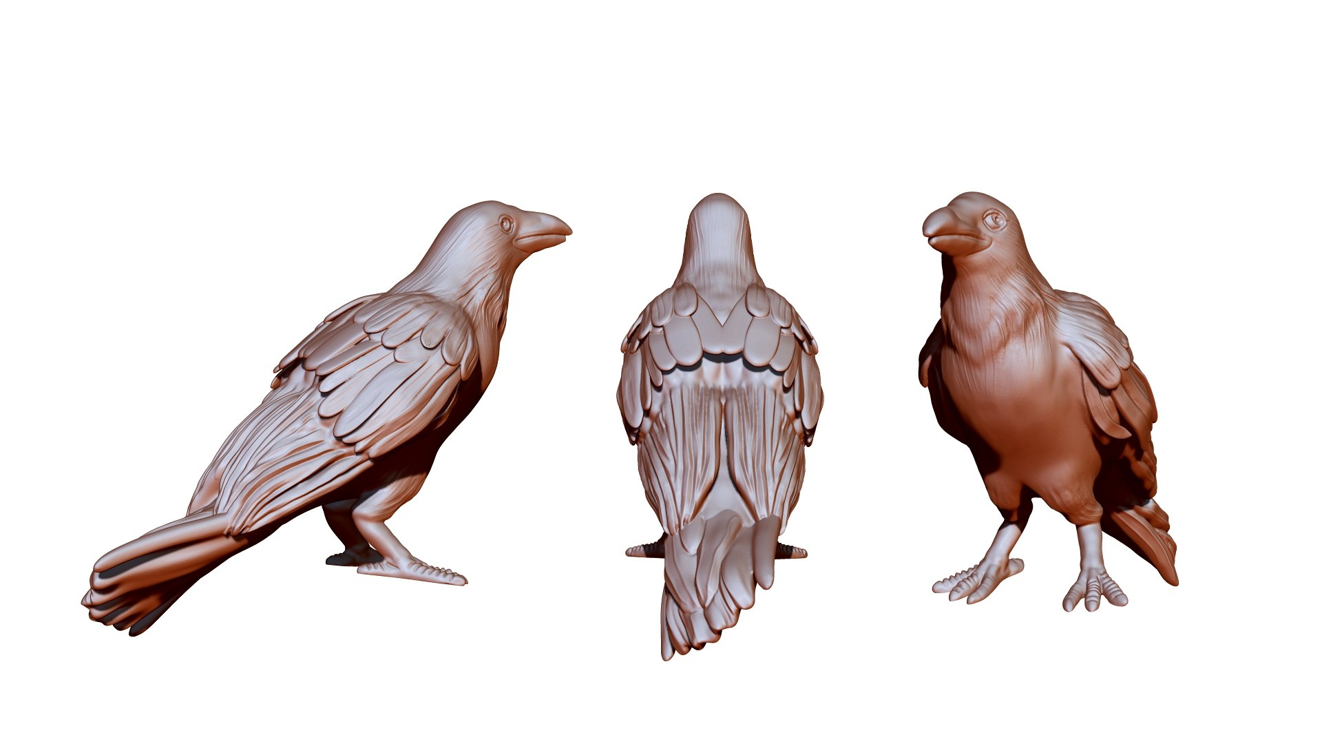 3D Raven Miniature Model - TurboSquid 1738330