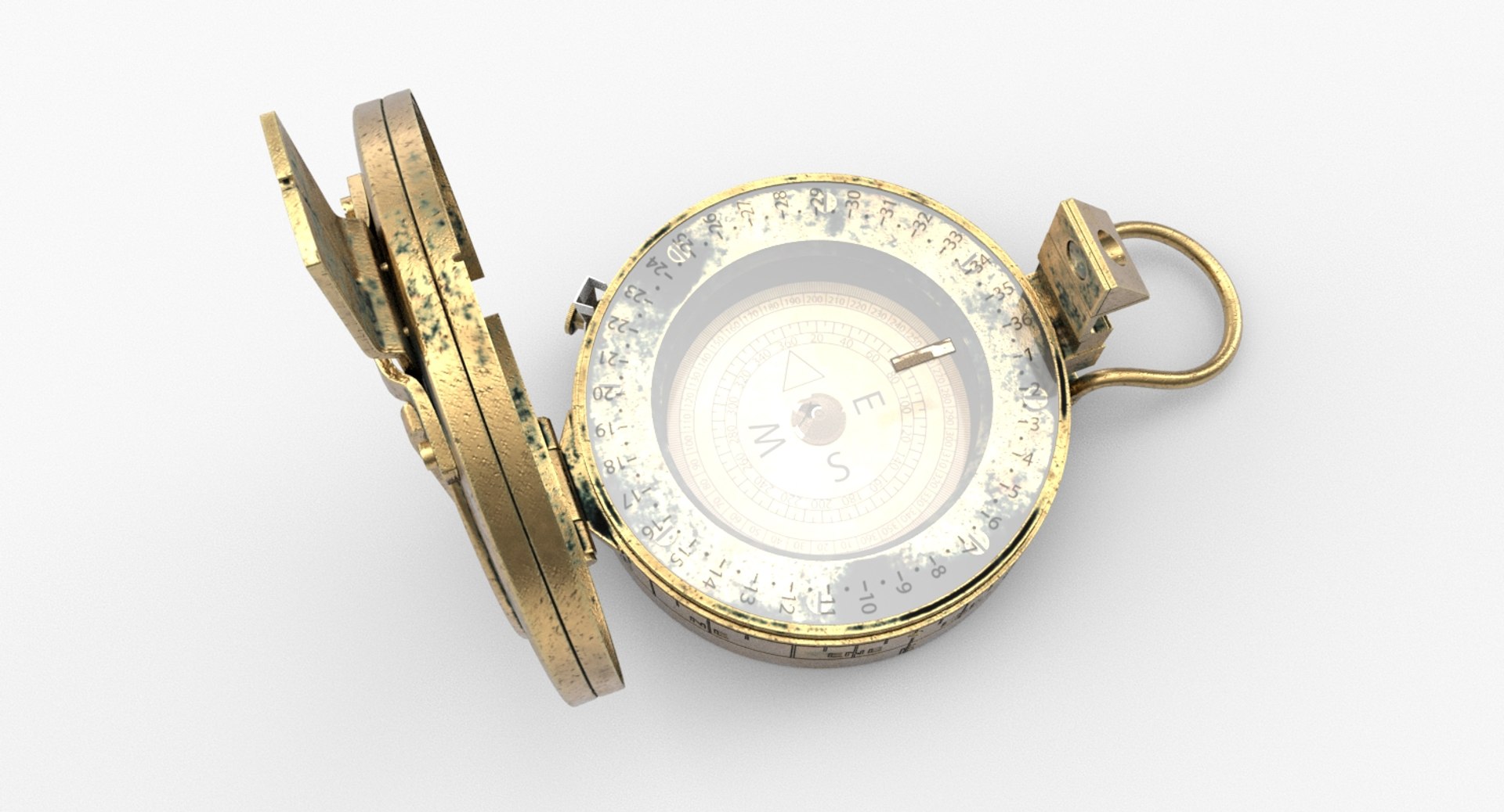3D Old Compass Model - TurboSquid 1251904