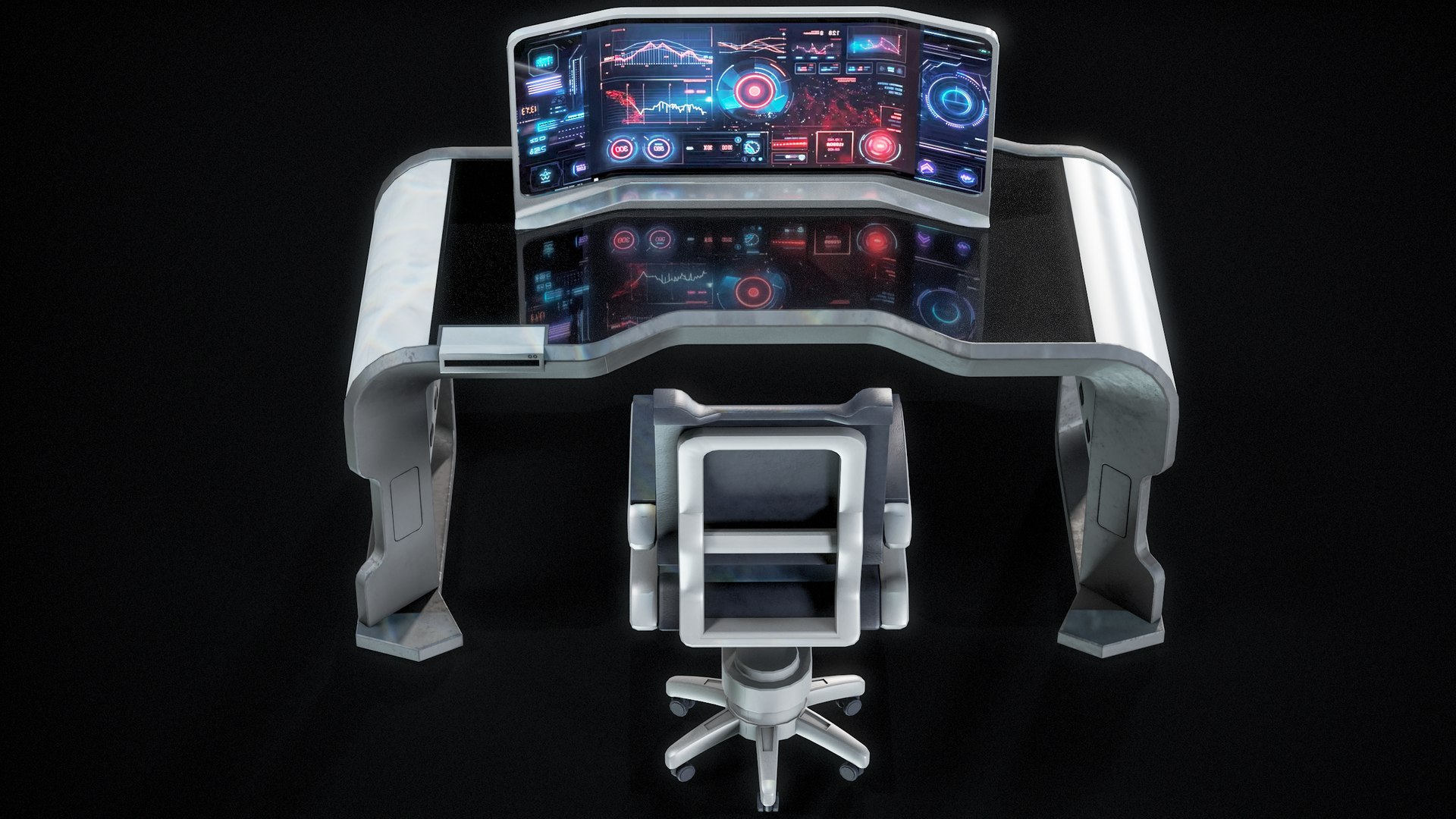 3D Sci-Fi Computer Table PBR - TurboSquid 2096864