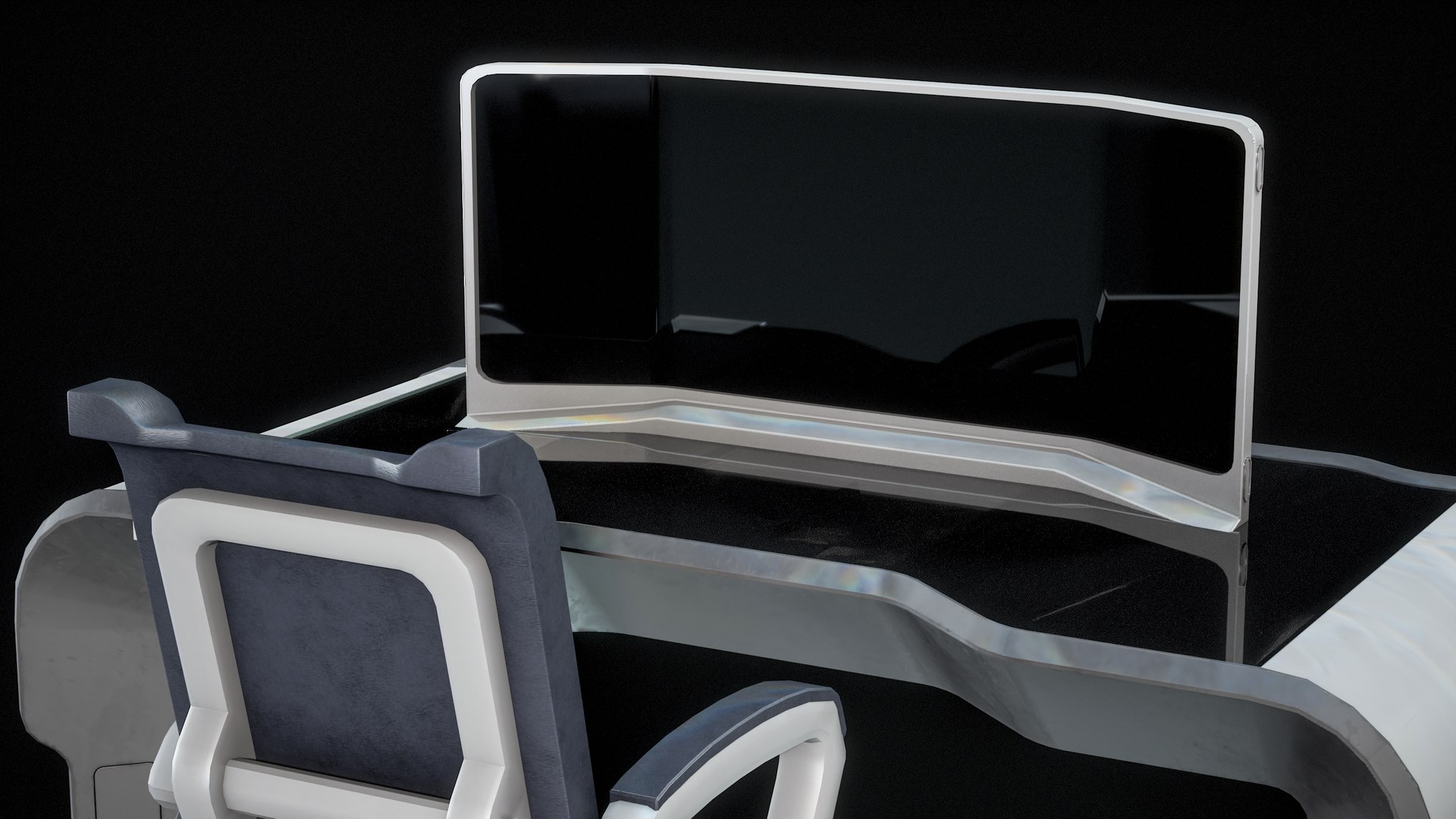 3D Sci-Fi Computer Table PBR - TurboSquid 2096864