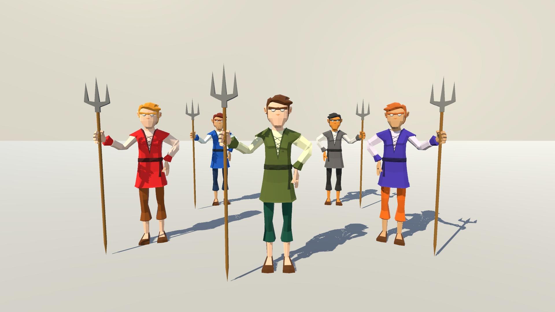 3D POLYGRUNT - Low Poly Fantasy Characters 3D Art - TurboSquid 2401266