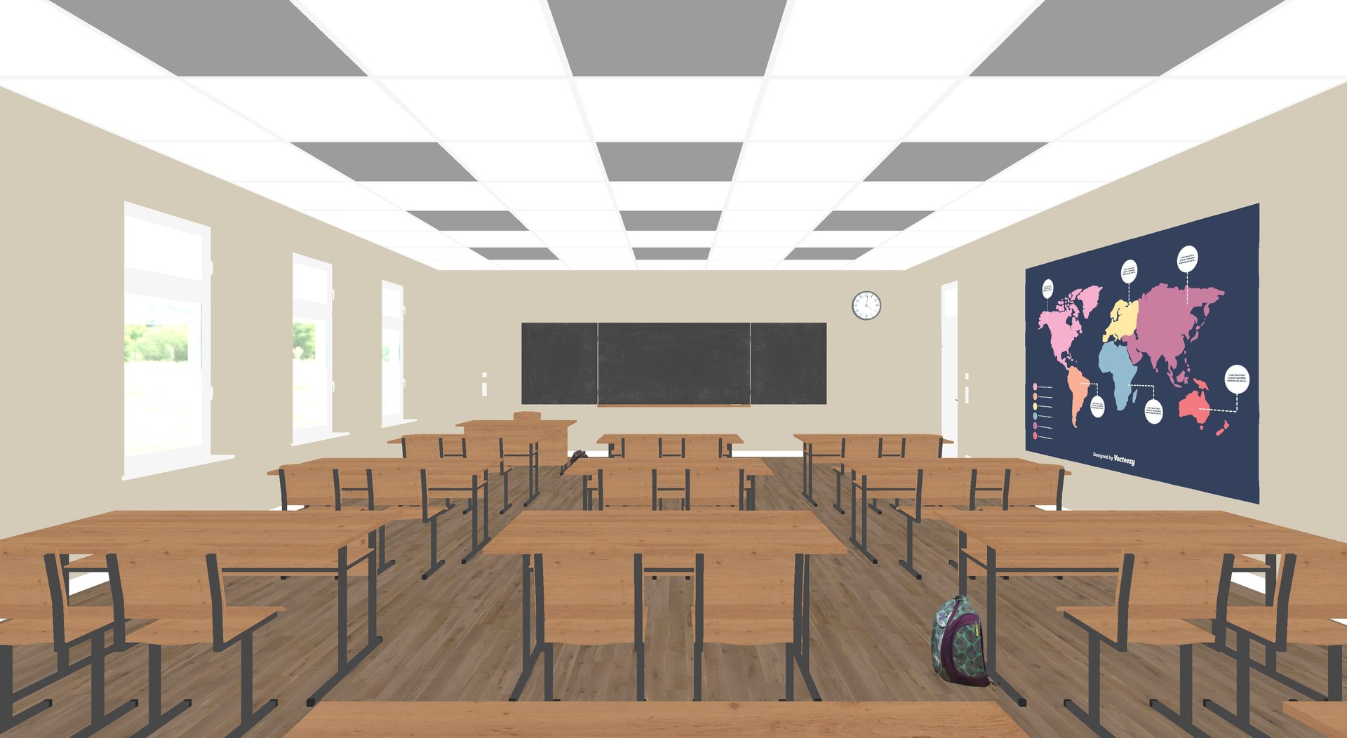 3D Model Class Classroom Room - TurboSquid 1683068