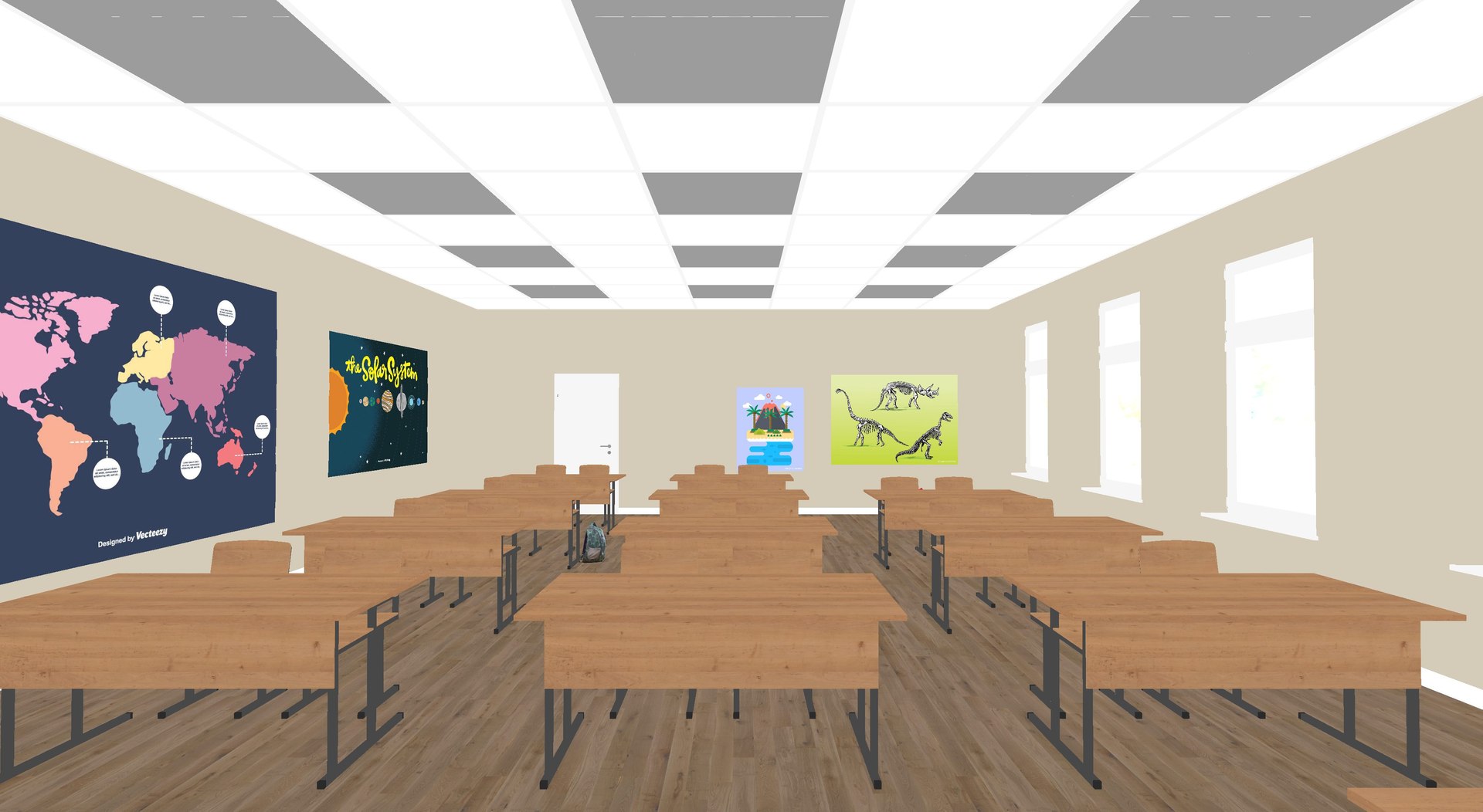 3D Model Class Classroom Room - TurboSquid 1683068