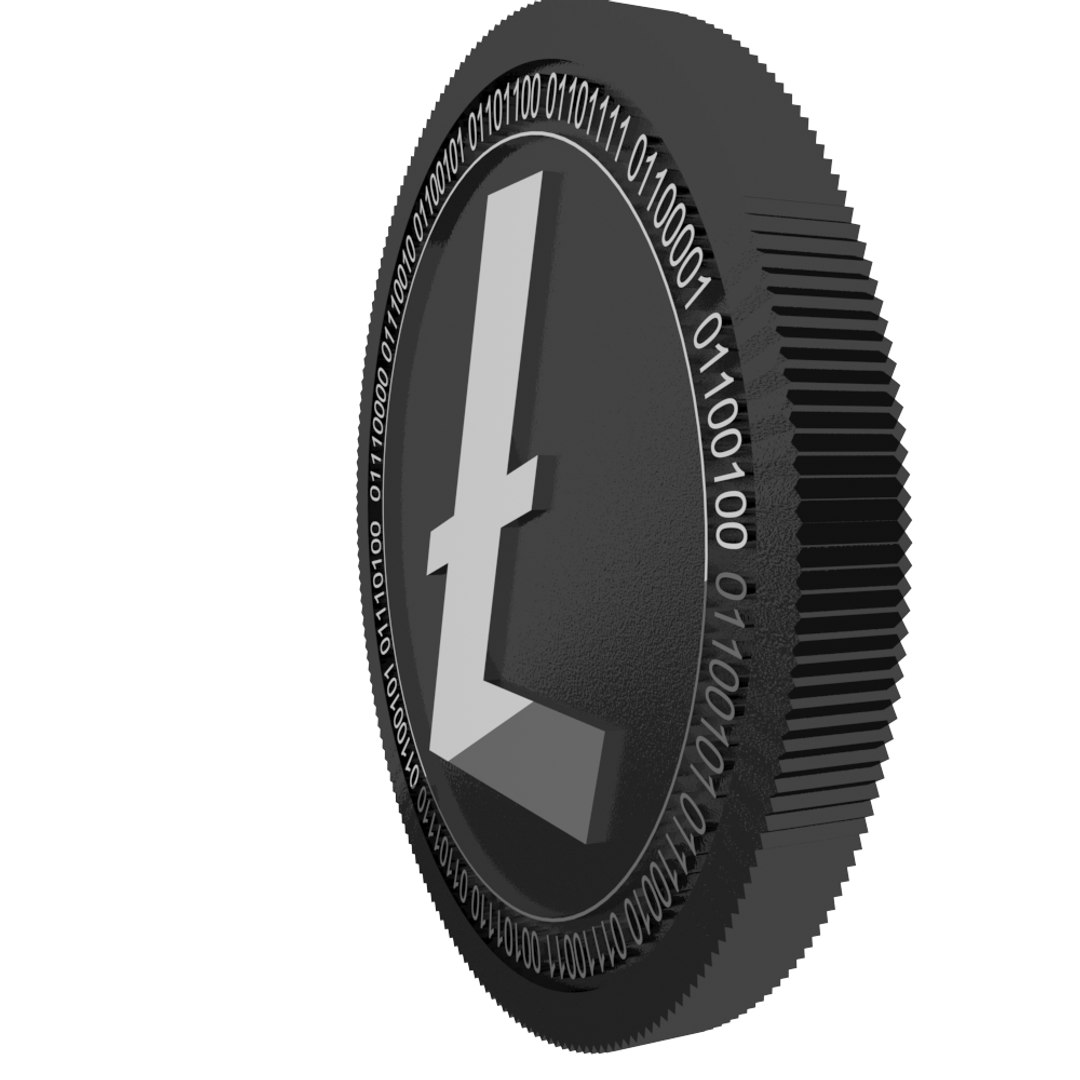 Litecoin Black Coin 3D - TurboSquid 1461843