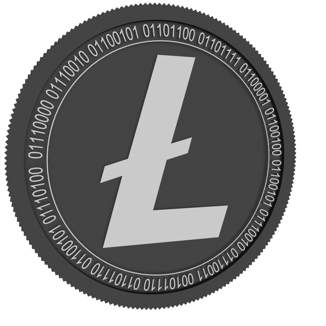 Litecoin Black Coin 3D - TurboSquid 1461843