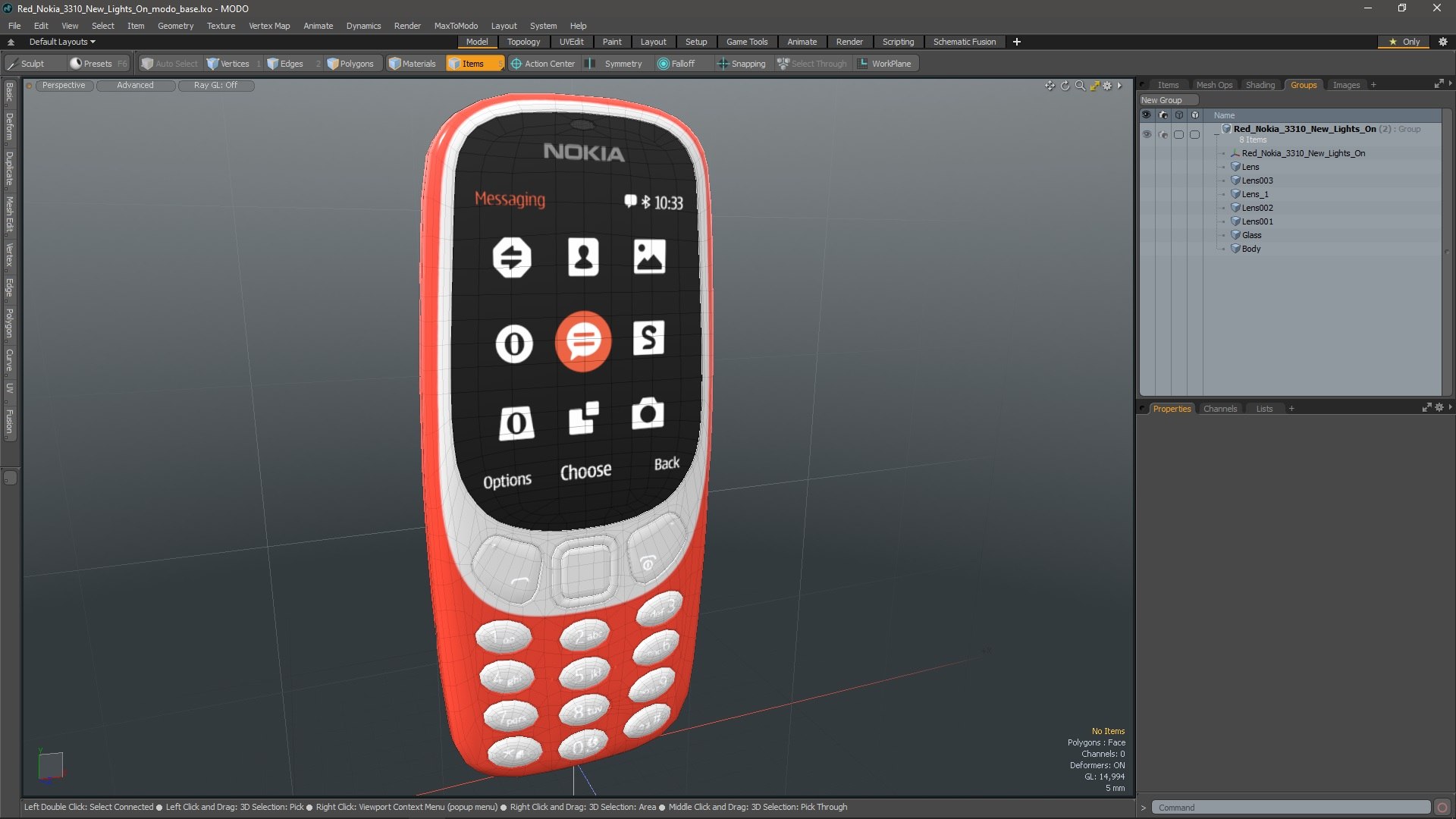 Red Nokia 3310 New Lights On 3D Model - TurboSquid 2268152