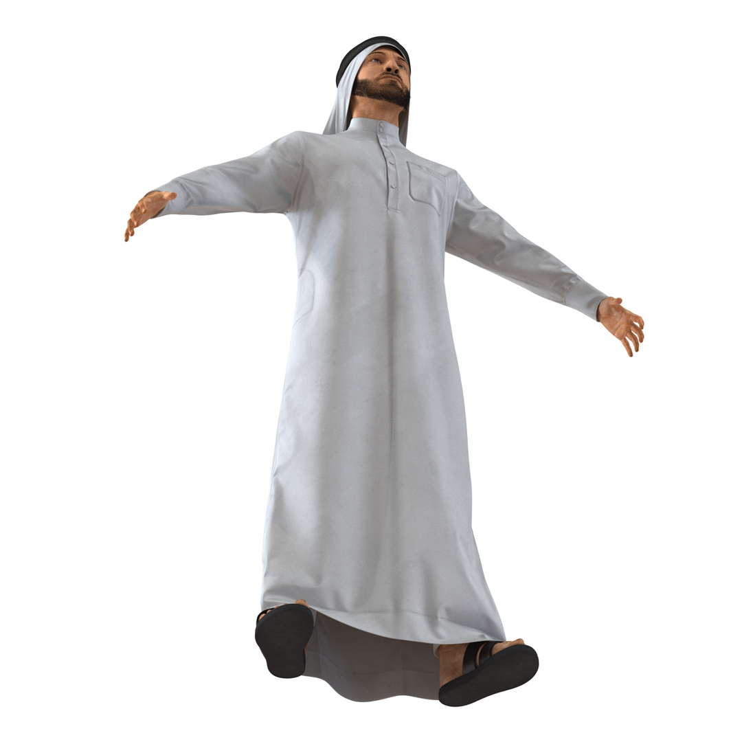 arab man rigged 3d c4d