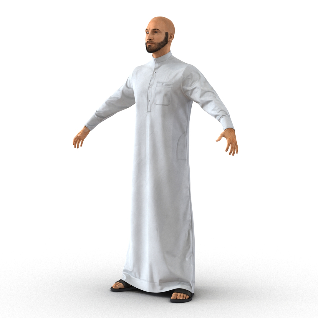 arab man rigged 3d c4d