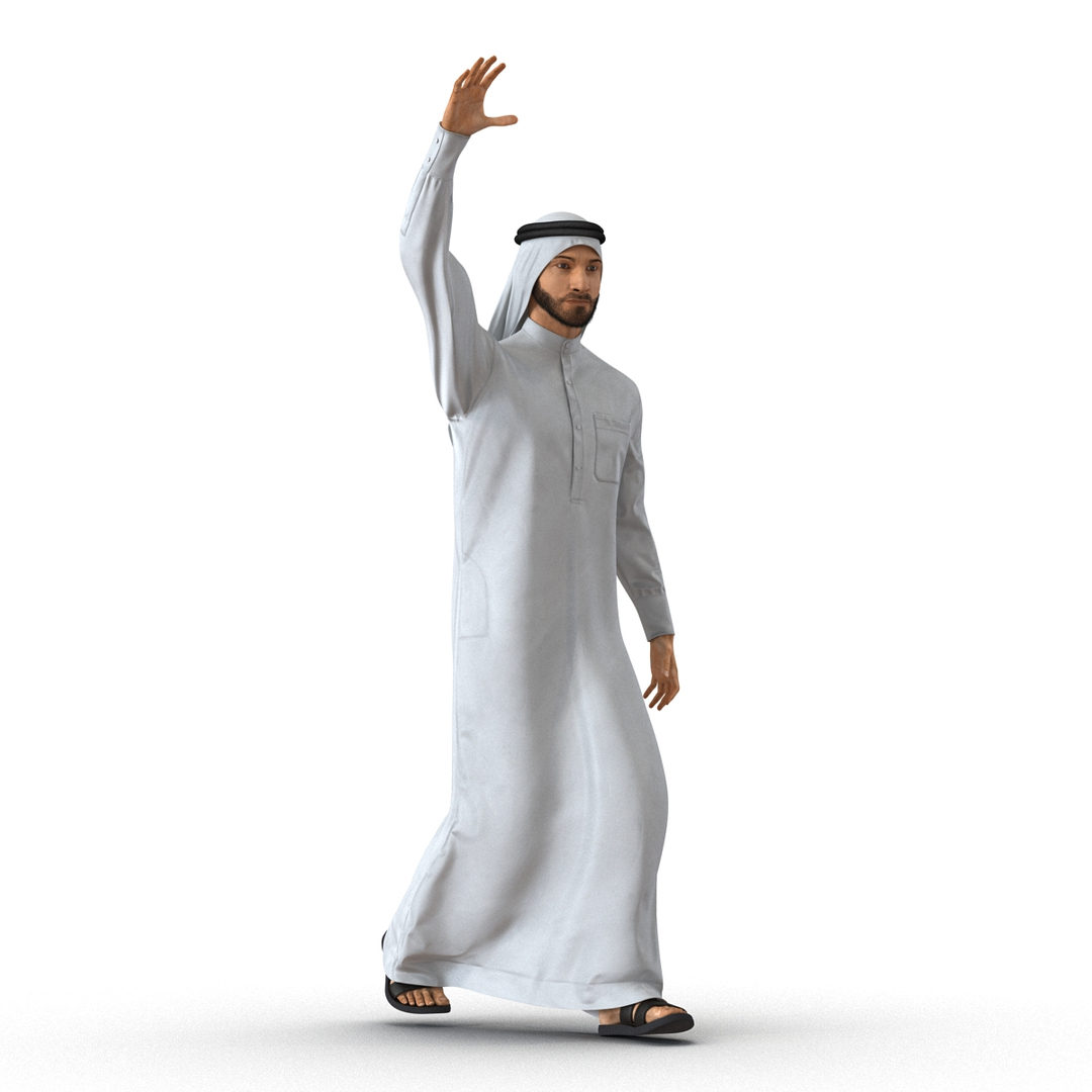 arab man rigged 3d c4d