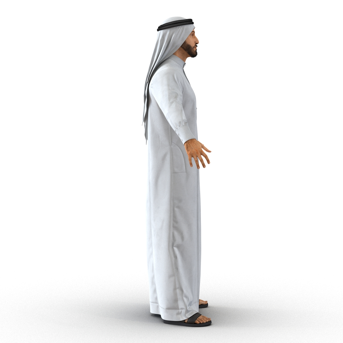 arab man rigged 3d c4d