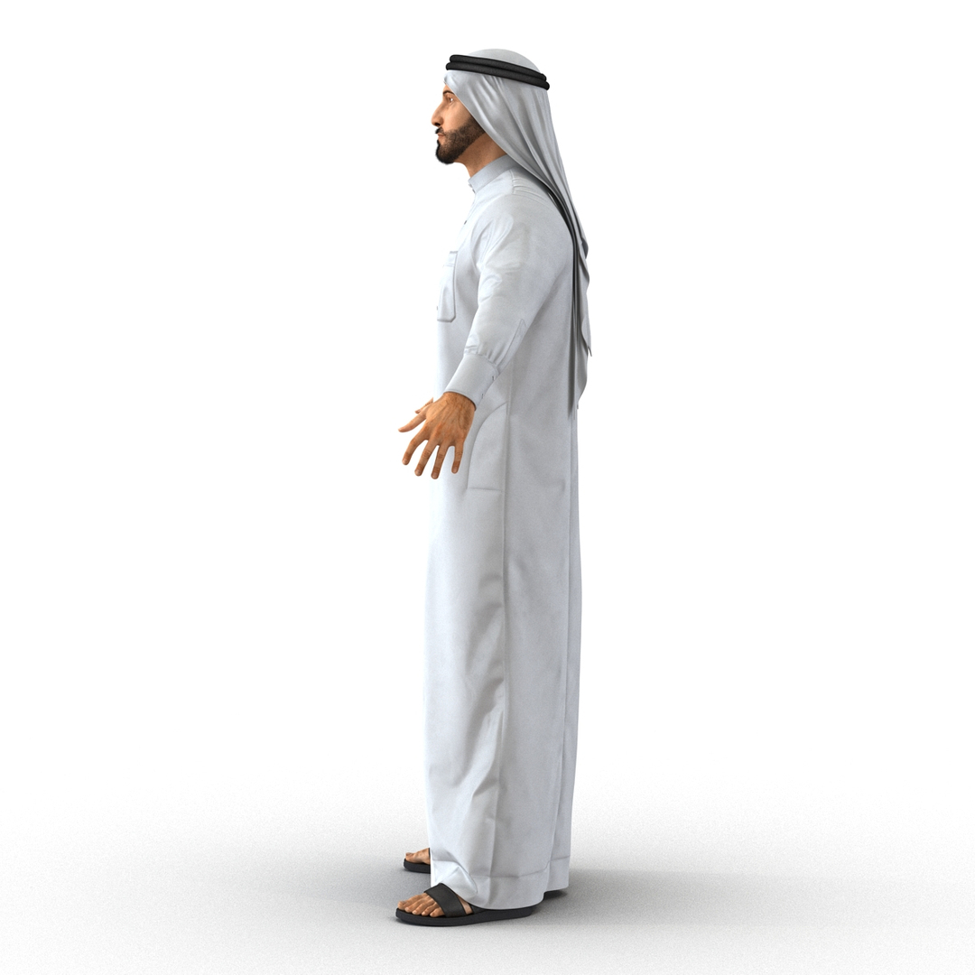 arab man rigged 3d c4d