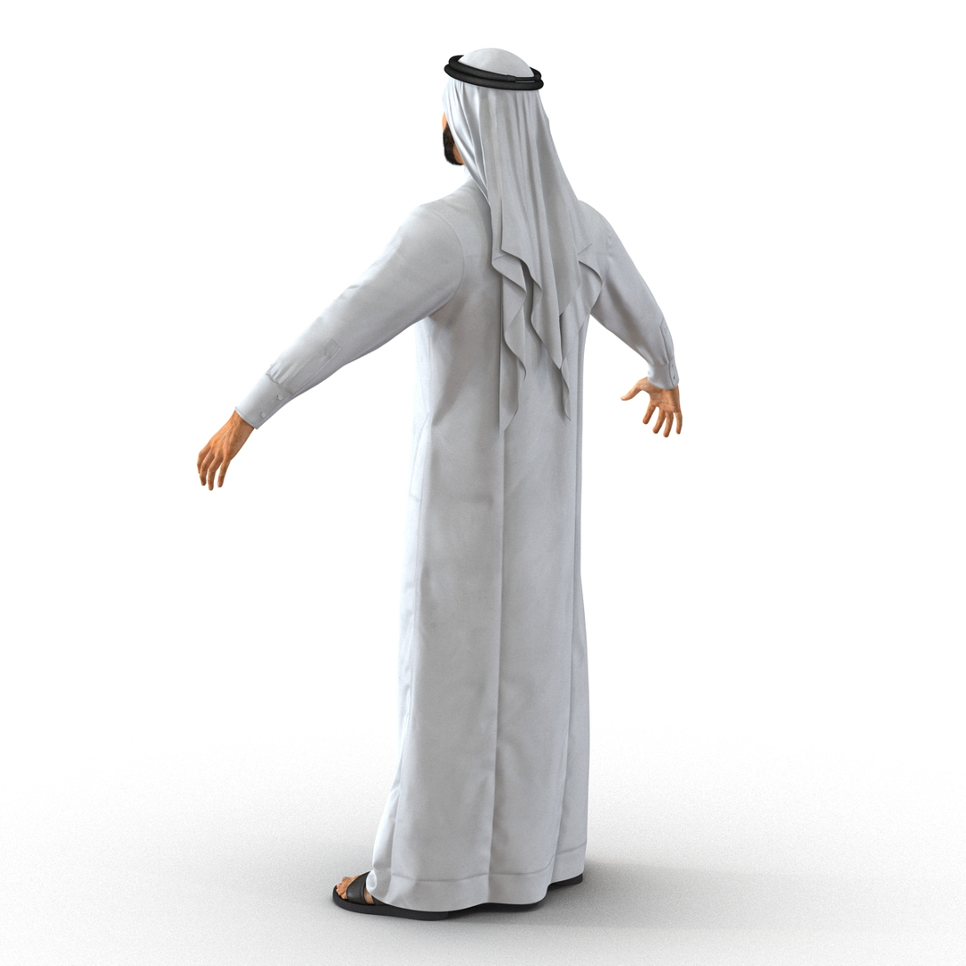 arab man rigged 3d c4d