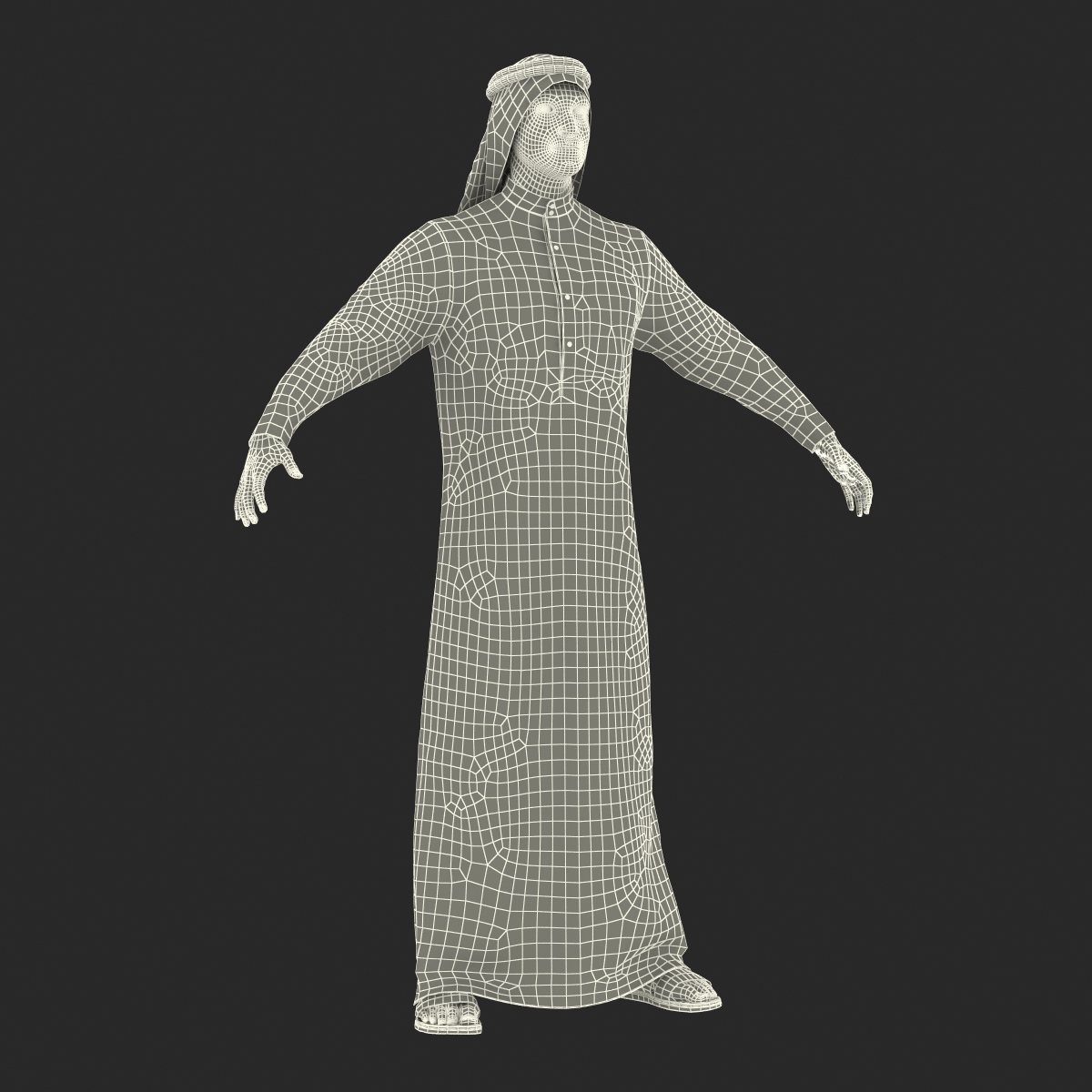 arab man rigged 3d c4d