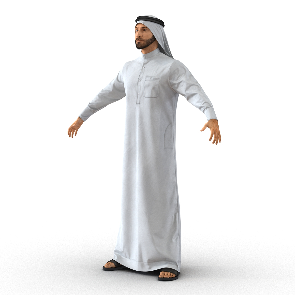 arab man rigged 3d c4d