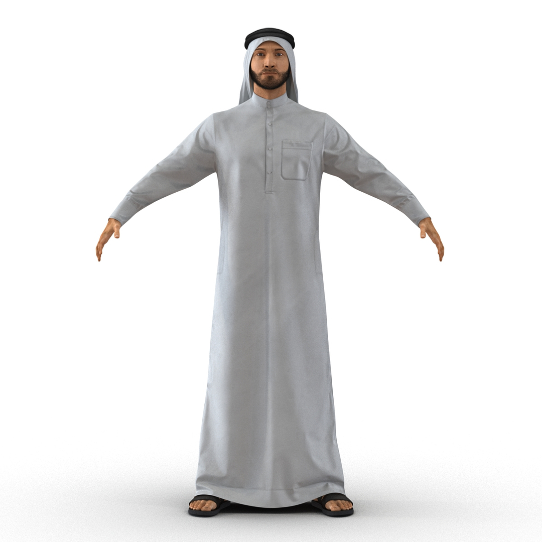 arab man rigged 3d c4d