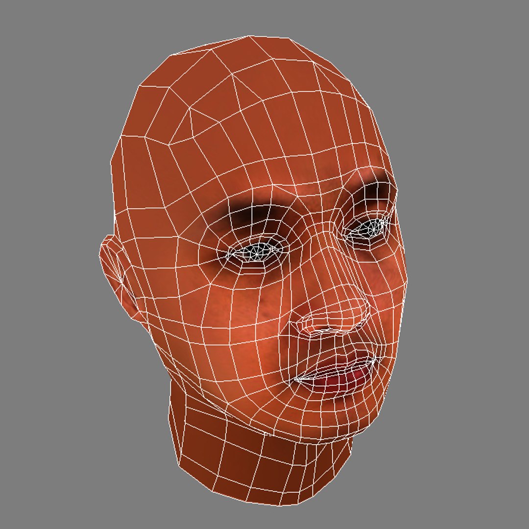 low-poly heads 3d model