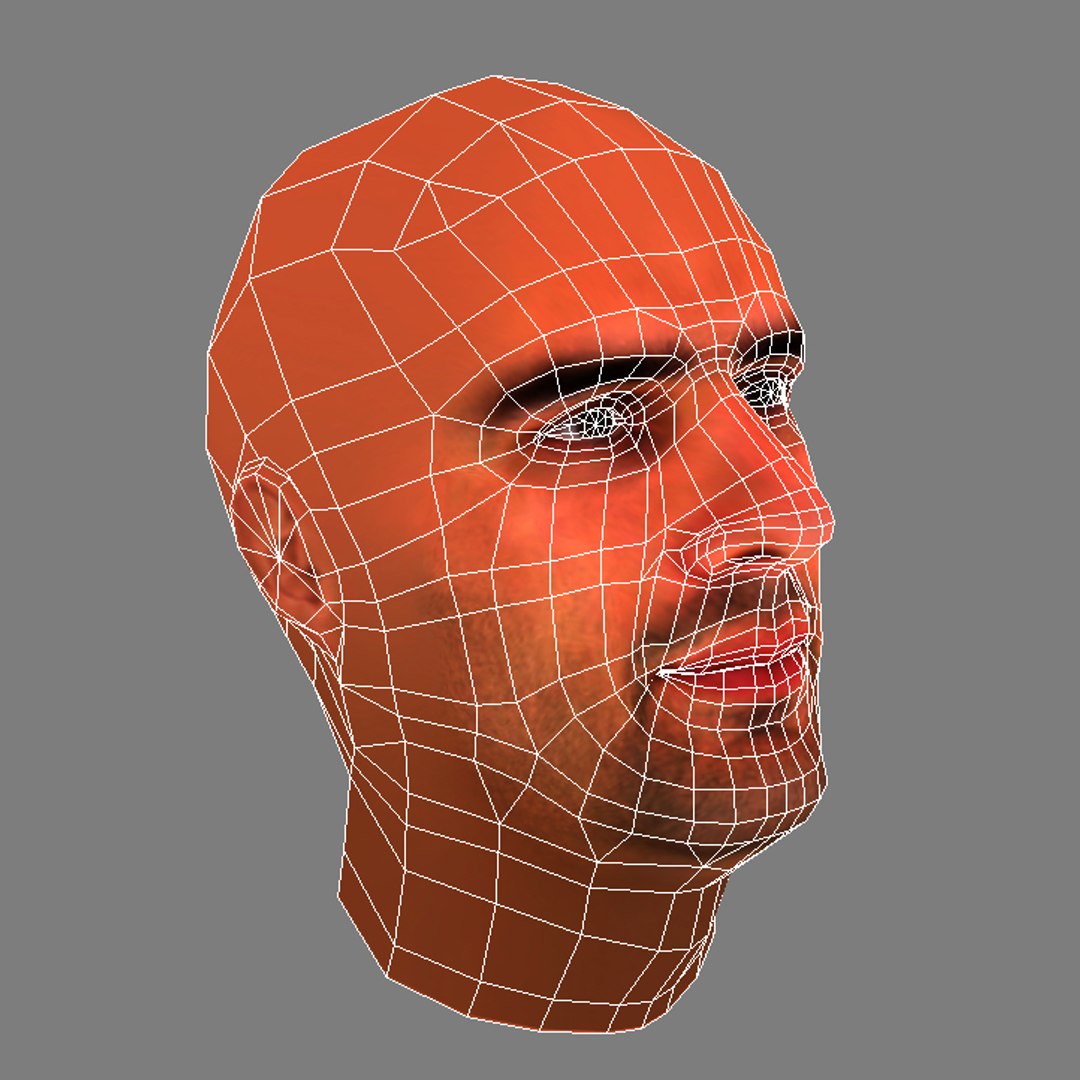 low-poly heads 3d model