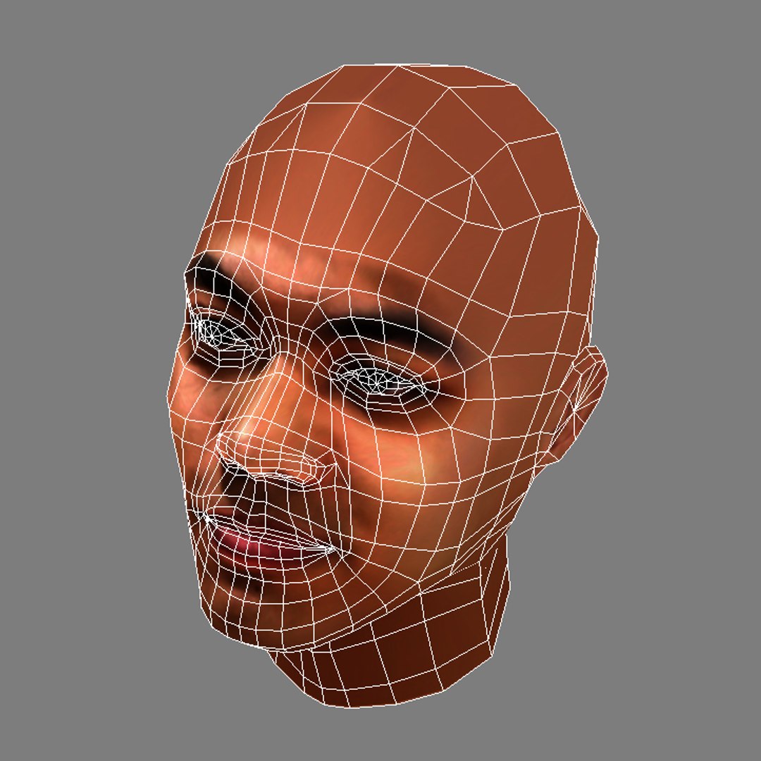 low-poly heads 3d model