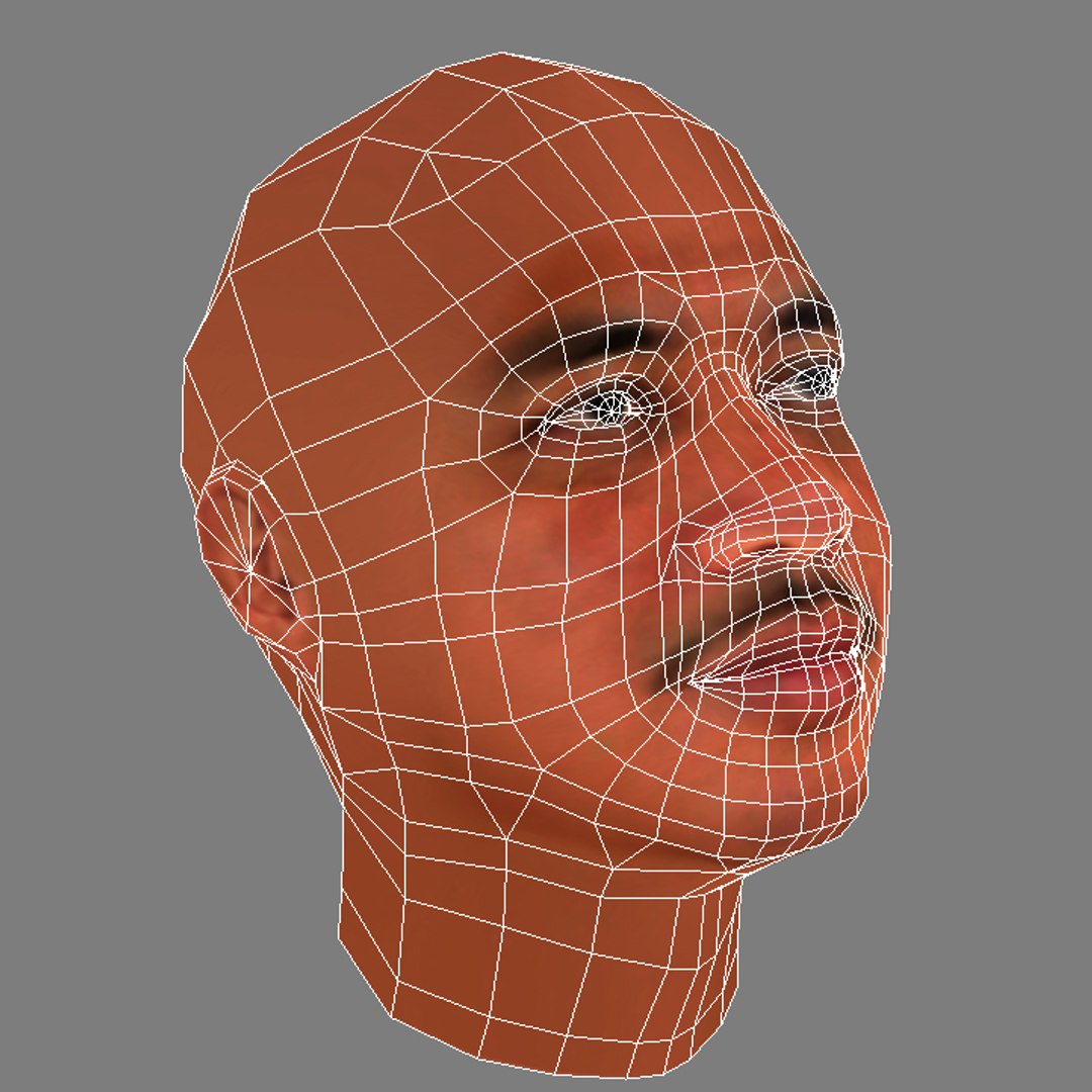 low-poly heads 3d model