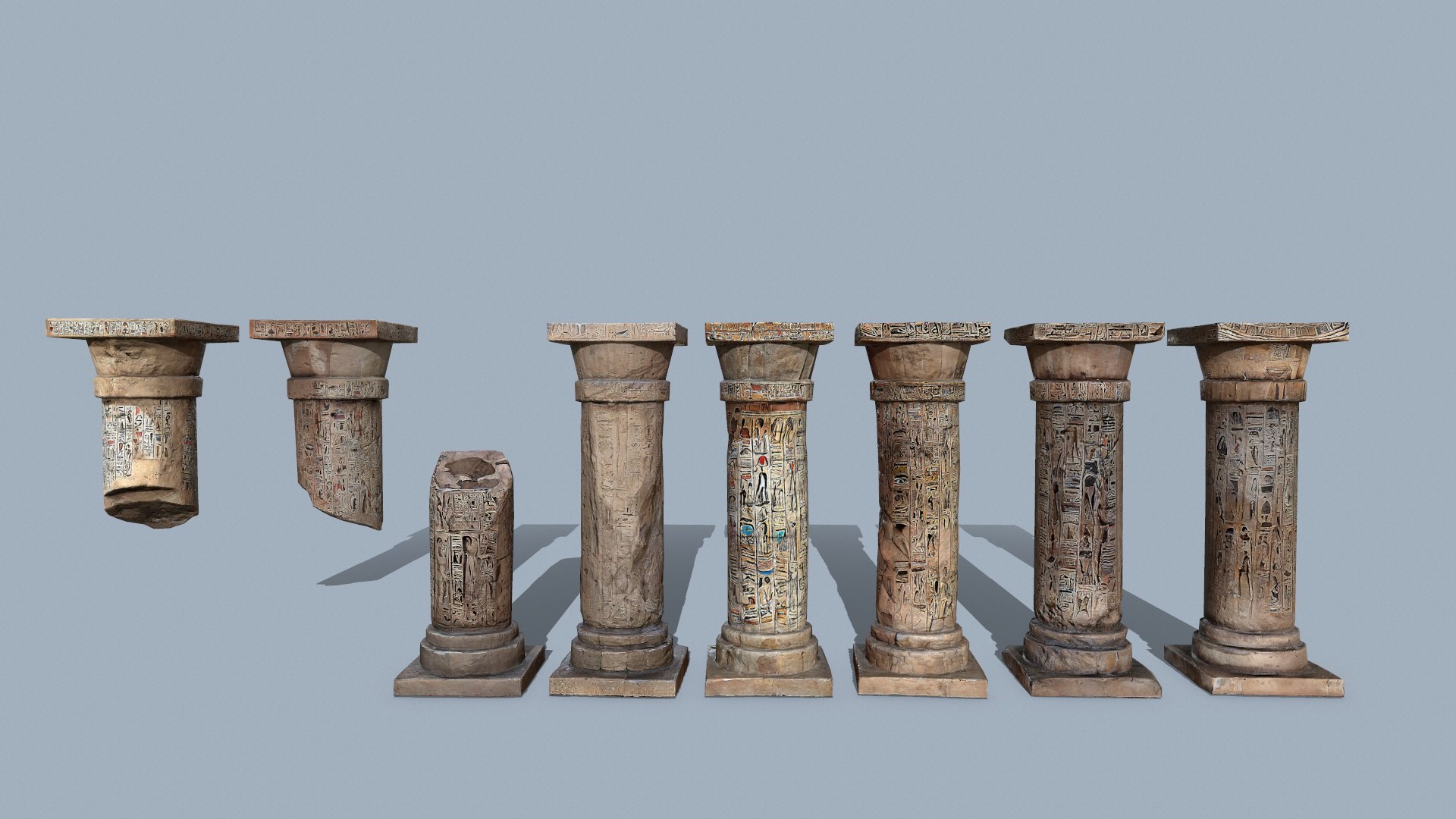 Pillars Of Egypt 3D Model - TurboSquid 2212404