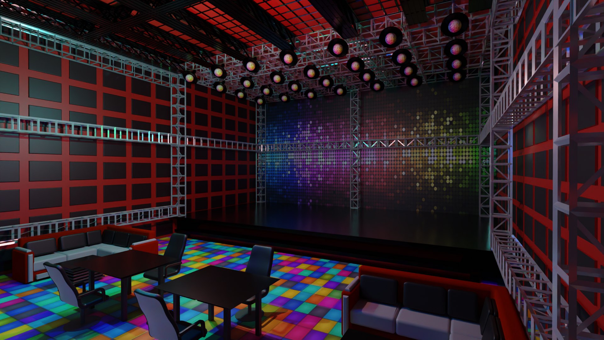 3D Nightclub Disco interior - TurboSquid 2161380