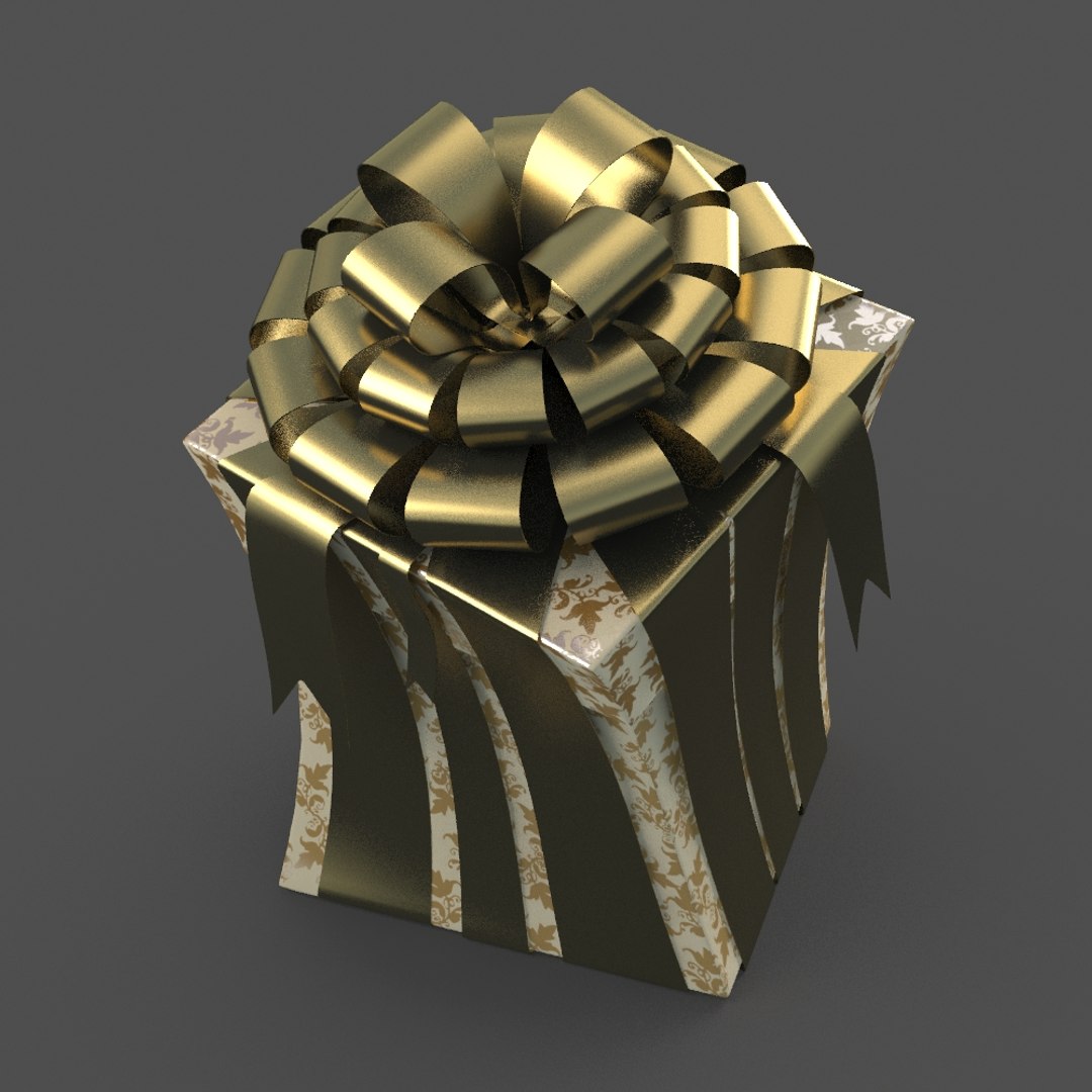 3d Model Of Christmas Gift Present Box