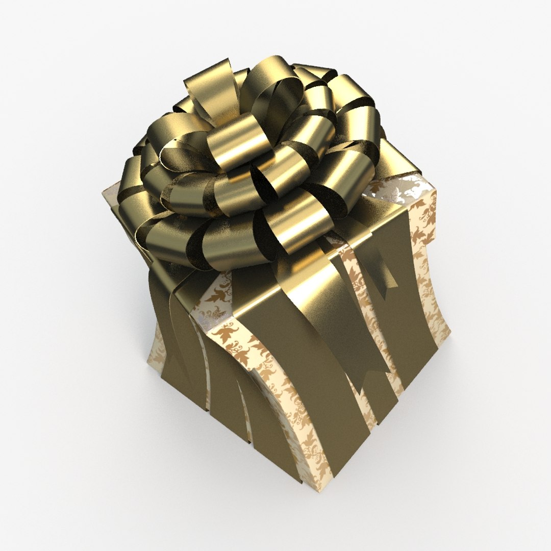 3d Model Of Christmas Gift Present Box