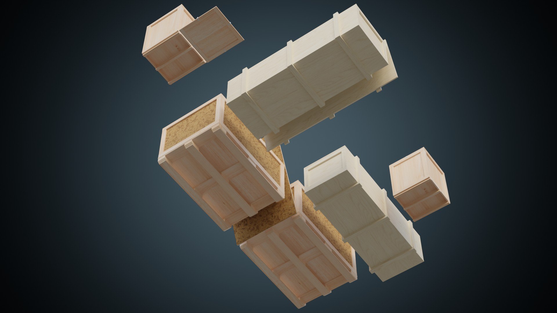 Wooden Crates 1 Basic Model - TurboSquid 2320860