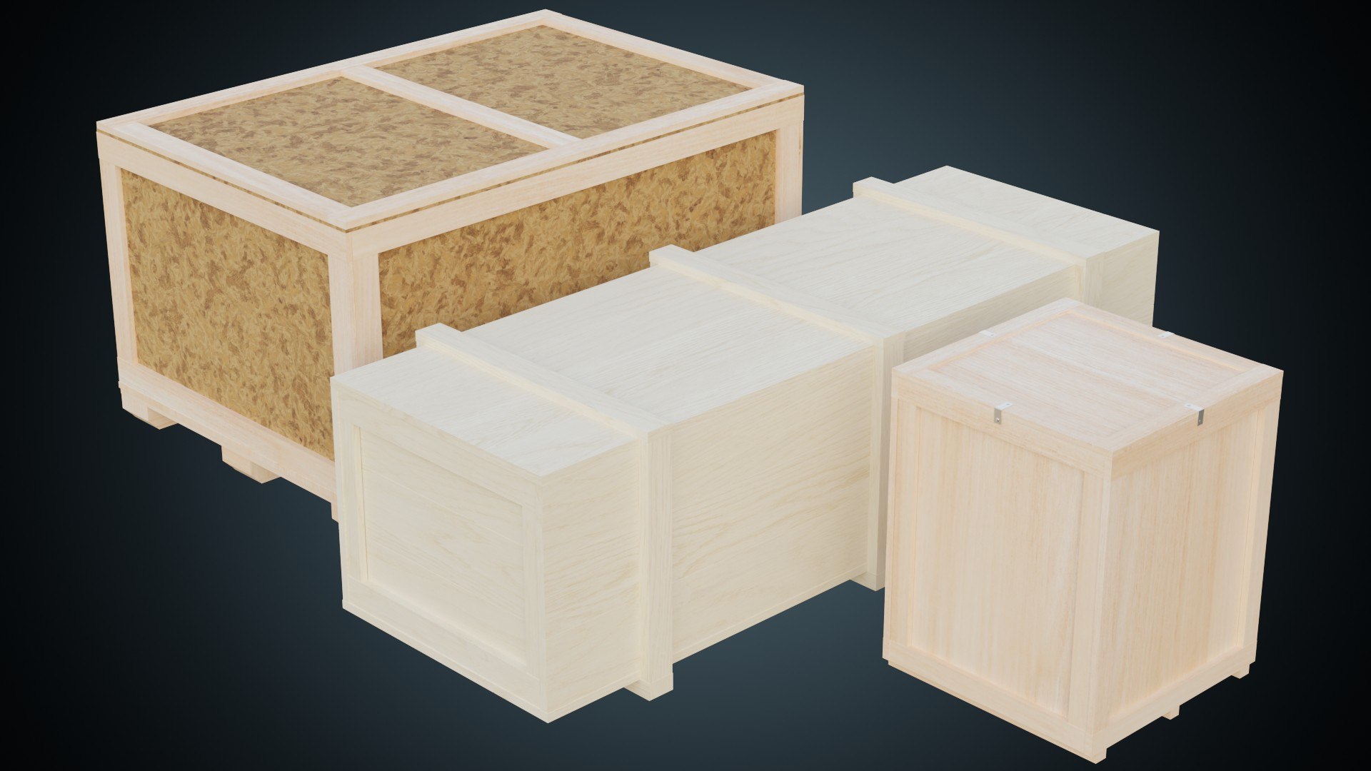 Wooden Crates 1 Basic Model - TurboSquid 2320860