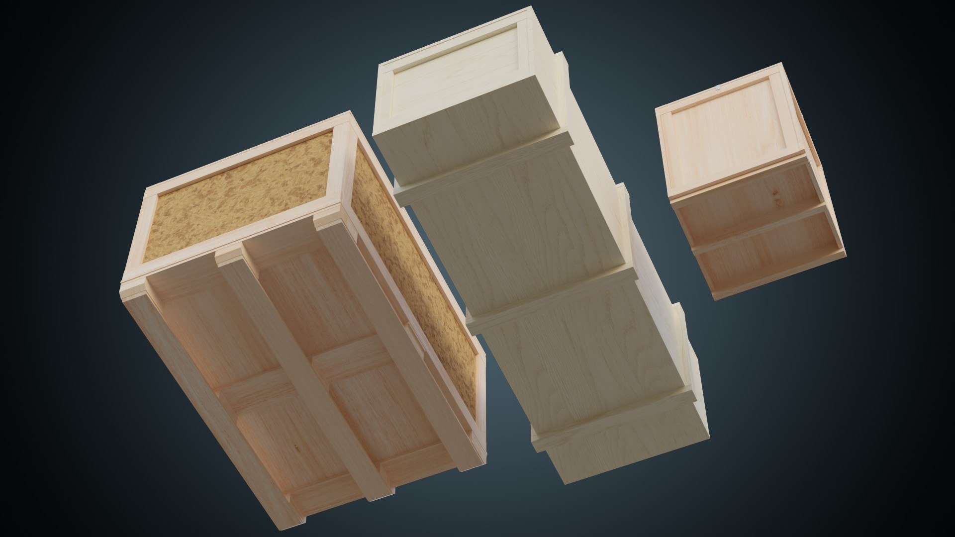 Wooden Crates 1 Basic Model - TurboSquid 2320860