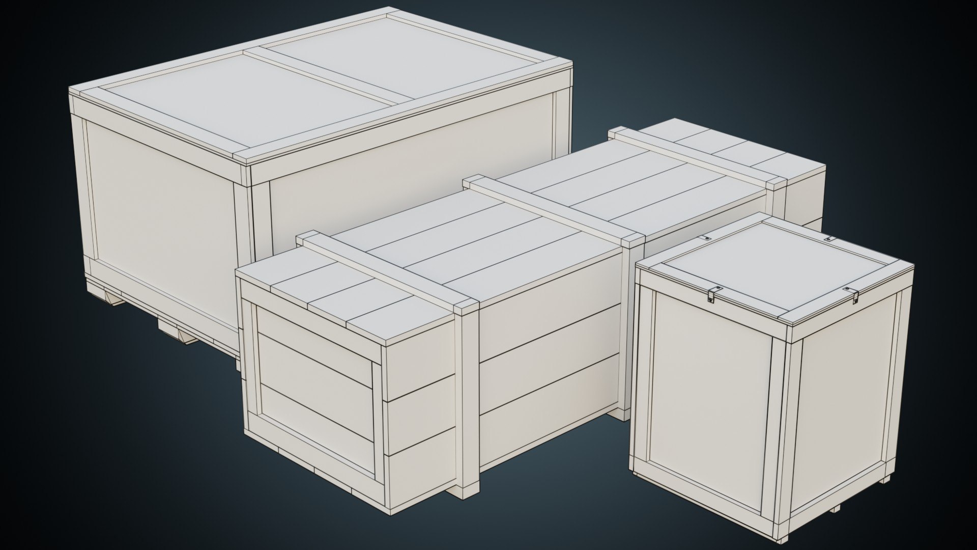 Wooden Crates 1 Basic Model - TurboSquid 2320860