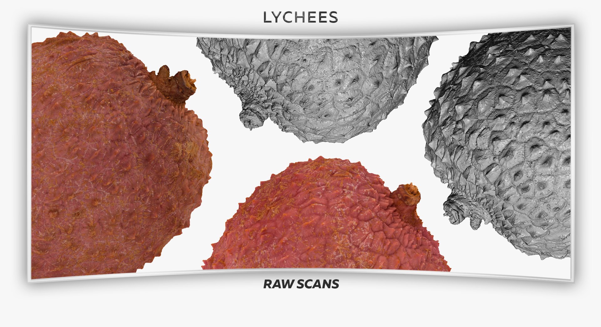 3D Lychees Collection 03 - 2 Models RAW Scans - TurboSquid 1830639