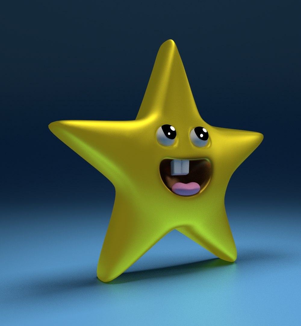 3d cartoon star