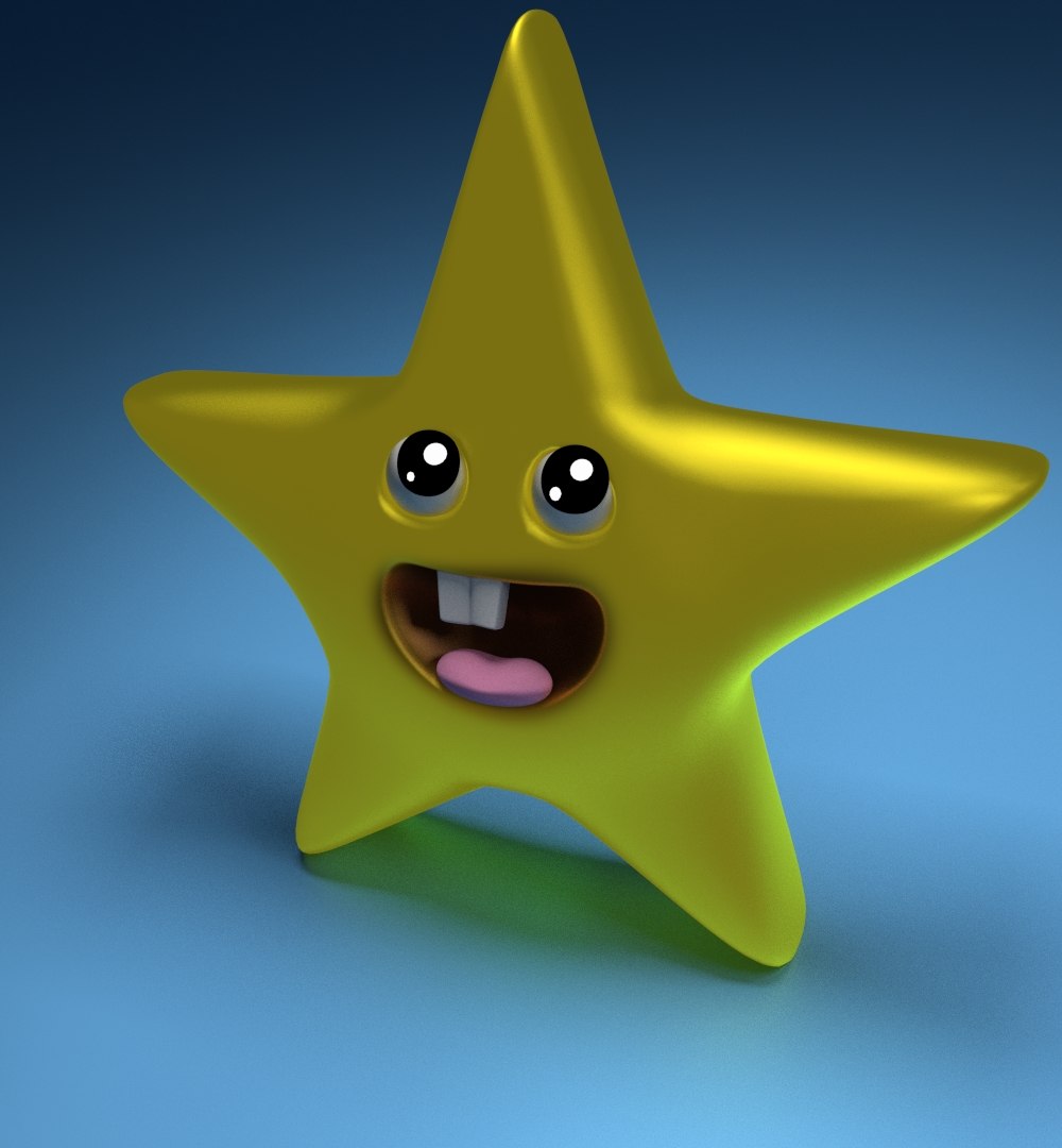3d cartoon star