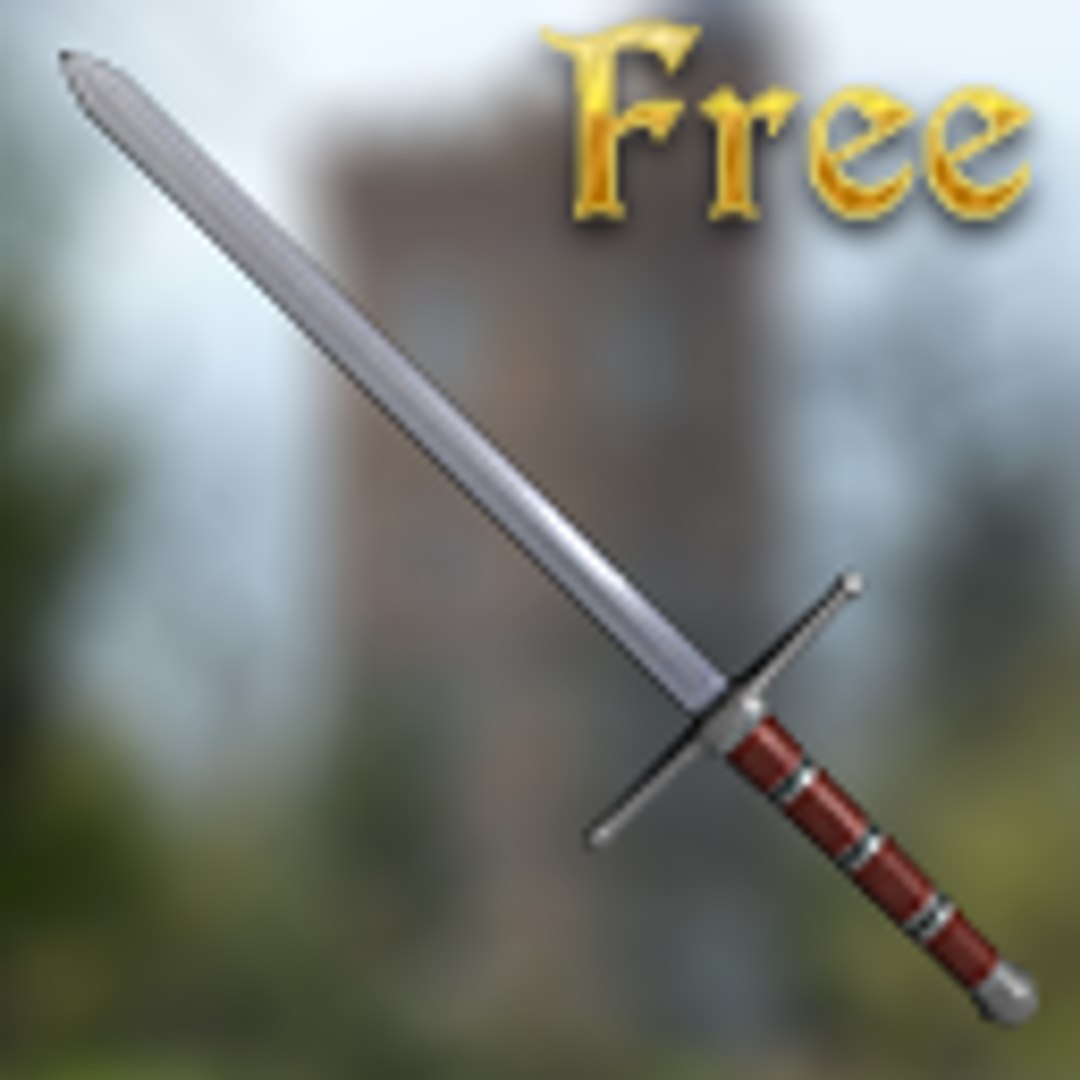 Free Medieval European Longsword 3d Model